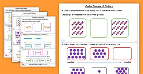 Order Groups Of Objects Homework Extension Year 1 Place Value Classroom Secrets Classroom