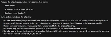 Solved Assume The Following Declarations Have Been Made In Chegg