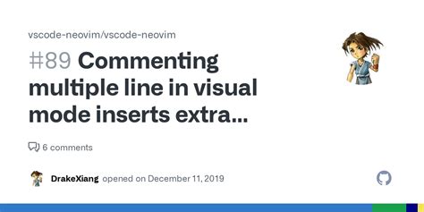 Commenting Multiple Line In Visual Mode Inserts Extra Slashes Issue Vscode Neovim Vscode