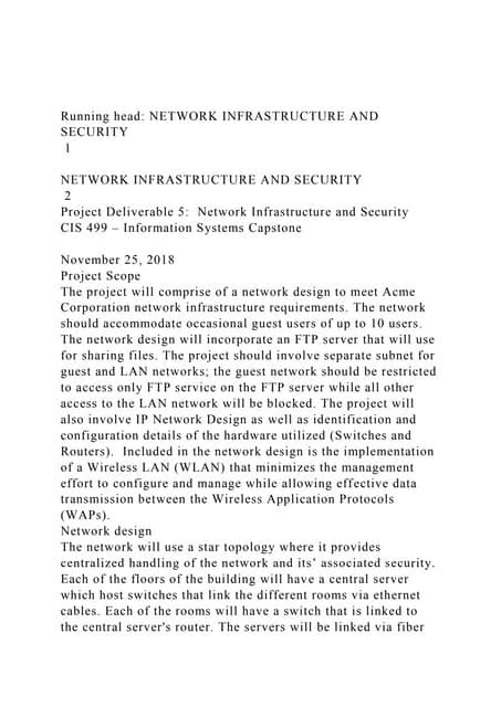 Network Design for a Small & Medium Enterprise | PDF