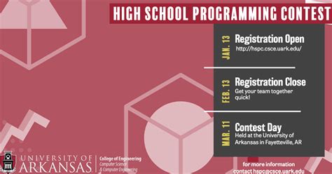 High School Programming Contest Deadline Approaching