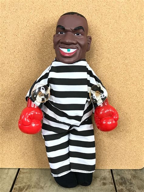 Vintage Mike Tyson Prison Jail Plush Car Window Hanging Toy W Suction