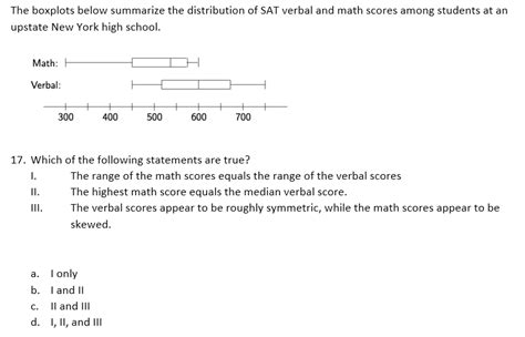 Solved The Boxplots Below Summarize The Distribution Of Sat