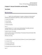 CHAPTER ANSWERS FOR EXAM Docx Instructor Resource Bosson The Psychology Of Sex And Gender E