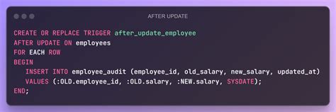 Understanding Oracle Triggers A Comprehensive Guide With Examples Sql Tips