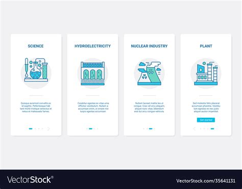 Industry Technology Ux Ui Onboarding Mobile App Vector Image