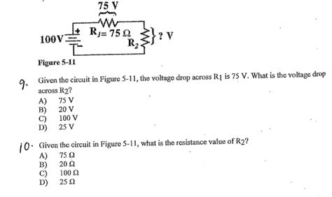 Solved Given The Circuit In Figure The Voltage Drop Chegg