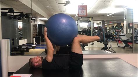 Supine Dead Bug With Swiss Ball Youtube