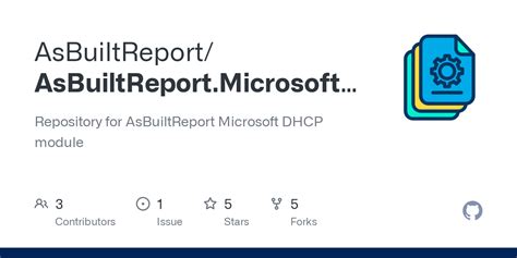 Github Asbuiltreportasbuiltreportmicrosoftdhcp Repository For