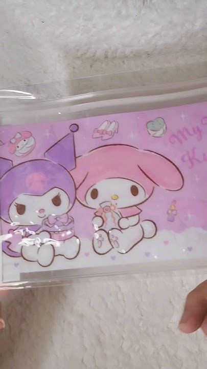 산리오 바인더 지퍼백 포장하기~˶•⩊•˶포장asmr 문구사장브이로그 산리오 마이멜로디 현금바인더 Youtube