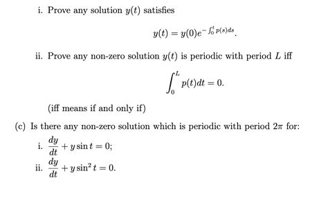 Solved Q6 Periodic Solution Let P T Be A Continuous And Chegg Com