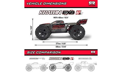 Arrma 18 Kraton 6s Exb 4x4 Rtr Brushless Monster Truck Black