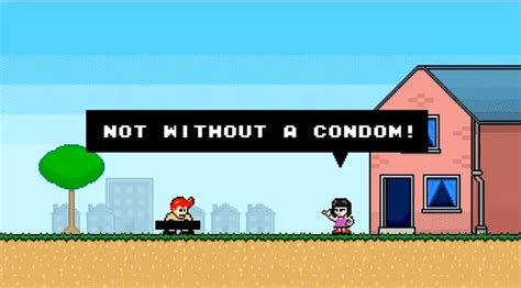 Classic 8 Bit Gaming Safe Sex PSA Condoms Give You Extra Lives Video Rikomatic