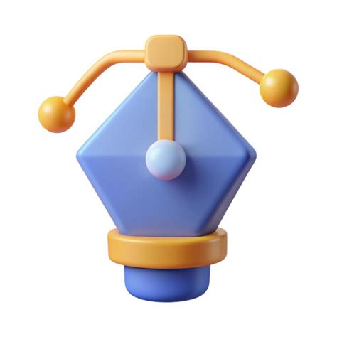 Pen Tool Cursor The Curve Control Pointsgraphic Design Software 3d Vector Icon Cartoon Minimal