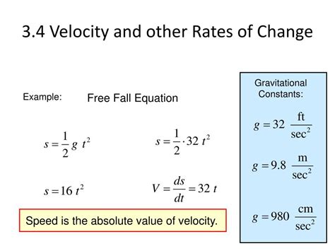 PPT 3 4 Velocity And Rates Of Change PowerPoint Presentation Free Download ID 2525456
