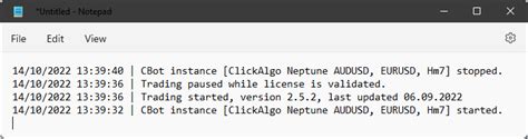 How To Save The Cbot Log Clickalgo