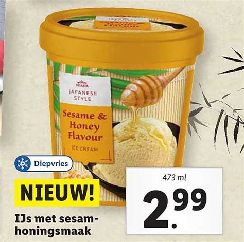 Ijs Met Sesam Honingsmaak Aanbieding Bij Lidl