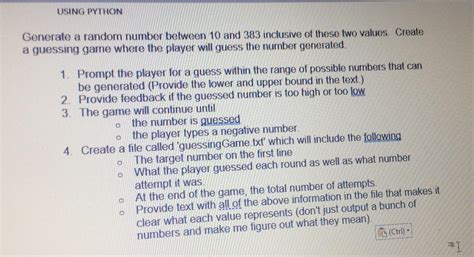 Solved Using Python Generate A Random Number Between 10 And