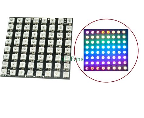 8x8 64 WS2812 LED Matrix LED 5050 RGB Full Color Driver Black Board For Arduino EBay