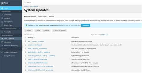 Applying System Updates On Your Plesk Server Ans Documentation