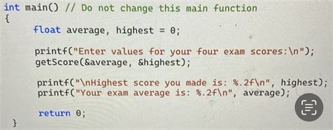 Solved B Write A Program That Calculates The Average Of A Chegg Com
