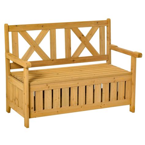 Tuckwood Outdoor Wooden Garden Storage Bench