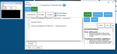 Serial Toolbox Misc Robot Skills Support Synthiam