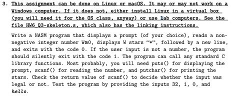 Solved This Assignment Can Be Done On Linux Or Macos Chegg