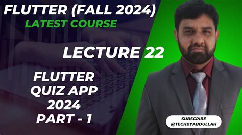 Flutter In Urdu 2024 Quiz App Complete Part 1 Techbyabdullah