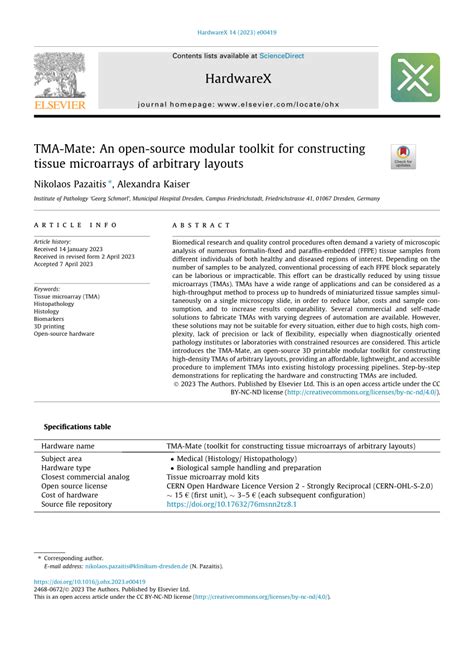 Pdf Tma Mate An Open Source Modular Toolkit For Constructing Tissue