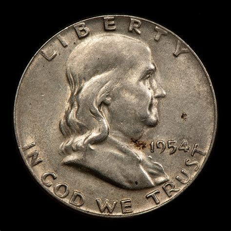 1954 50c Franklin Silver Half Dollar Bugs Bunny Variety Au Sku