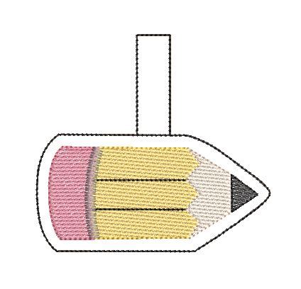 Ith Pencil Snap Tab Embroidery Design Half Moon Embroidery