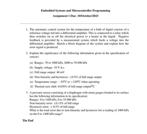 Solved Embedded Systems And Microcontroller Programming