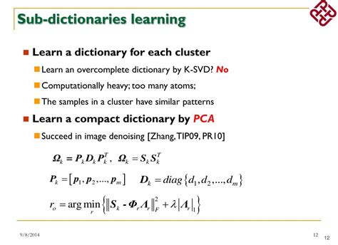 Ppt Sparse Representation For Image Reconstruction And Face
