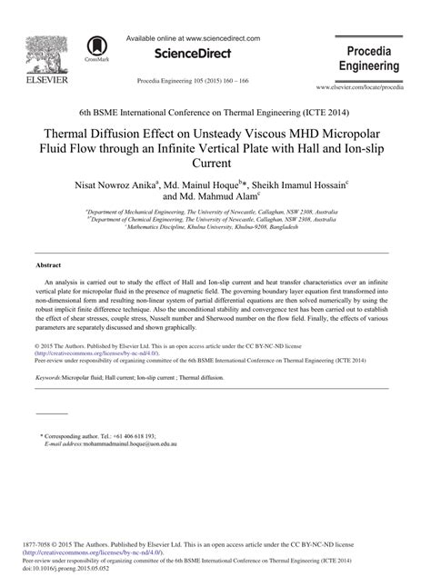 Pdf Thermal Diffusion Effect On Unsteady Viscous Mhd Micropolar Fluid