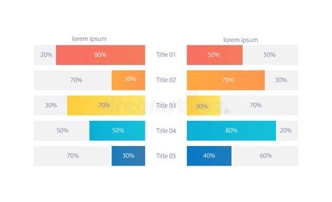 Mirror Reflection Infographic Chart Design Template Stock Illustration