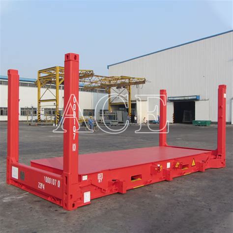 Fixed Corner Post 20ft Flat Rack Container Product On ACE Container