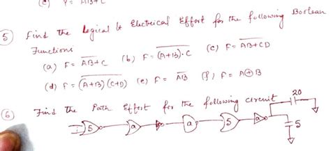 Solved Find The Logical Electrical Effort For The Chegg