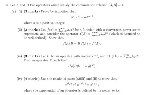 Linear Algebra Problem With Commutator Relations Mathematics Stack Exchange
