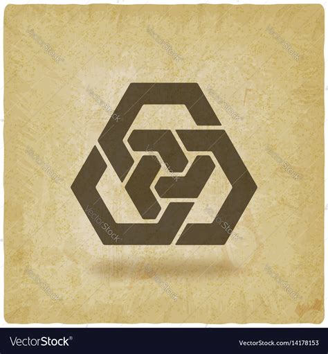 abstract interlocking hexagons vintage background vector image
