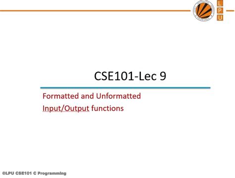 CSE101Lec 9 1 Website Is Good For Babes Introduction Presentation Of Output Is Very