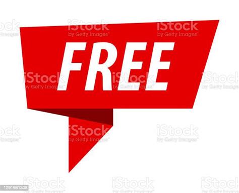 무료 배너 음성 거품 라벨 리본 템플릿 벡터 스톡 일러스트레이션 무료에 대한 스톡 벡터 아트 및 기타 이미지 무료 배지