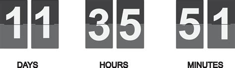 Clock counter countdown flip scoreboard vector timer. Count number display watch flat clock ...