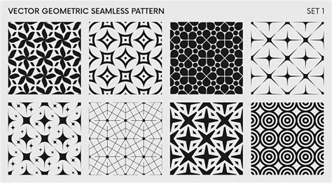다양한 디자인을 위한 매끄러운 벡터 우아한 추상 기하학적 패턴 흑백 리드미컬한 반복 질감 다양한 모양의 요소가 있는 창의적인 현대적인 배경 세트 1 기울어진에 대한 스톡