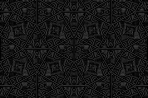 양각 검정 배경 장식 표지 디자인 기하학적 장식 3d 패턴 프레스 페이퍼 가죽 보헤미안 핸드메이드 부족 색 동양 아시아 인도