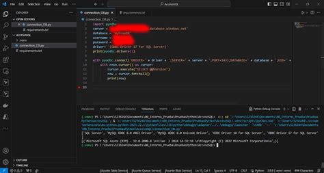 Problem With Azure Sql Connection From Python Pyodbcinterfaceerror