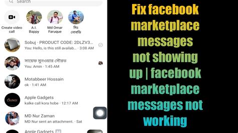 Fix Facebook Marketplace Messages Not Showing Up Facebook Marketplace