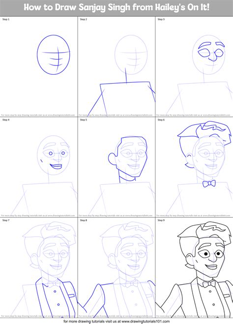How To Draw Sanjay Singh From Hailey S On It Hailey S On It Step By Step