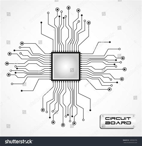 Circuit Board Cpu Vector Illustration 100936735 Shutterstock