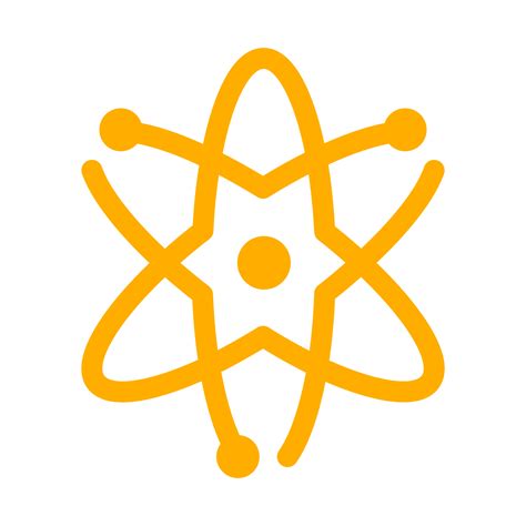 Yellow Atom Symbol Icon 17185287 Png